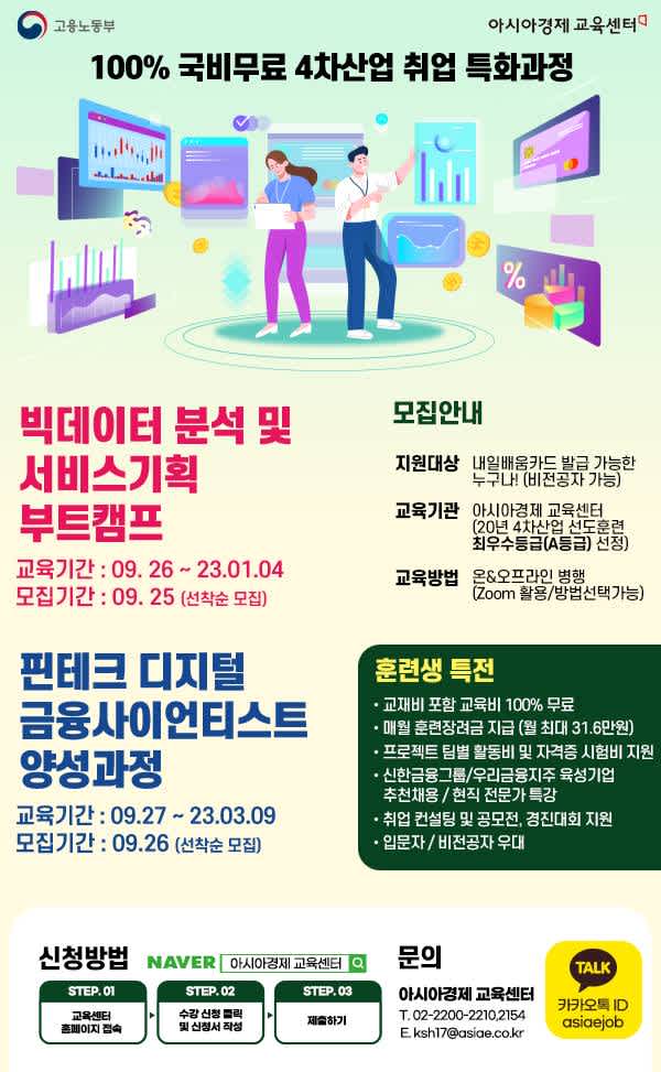K Digital Training 빅데이터 부트캠프 핀테크 취업특화교육 연수생 모집 공모전 대외활동 링커리어