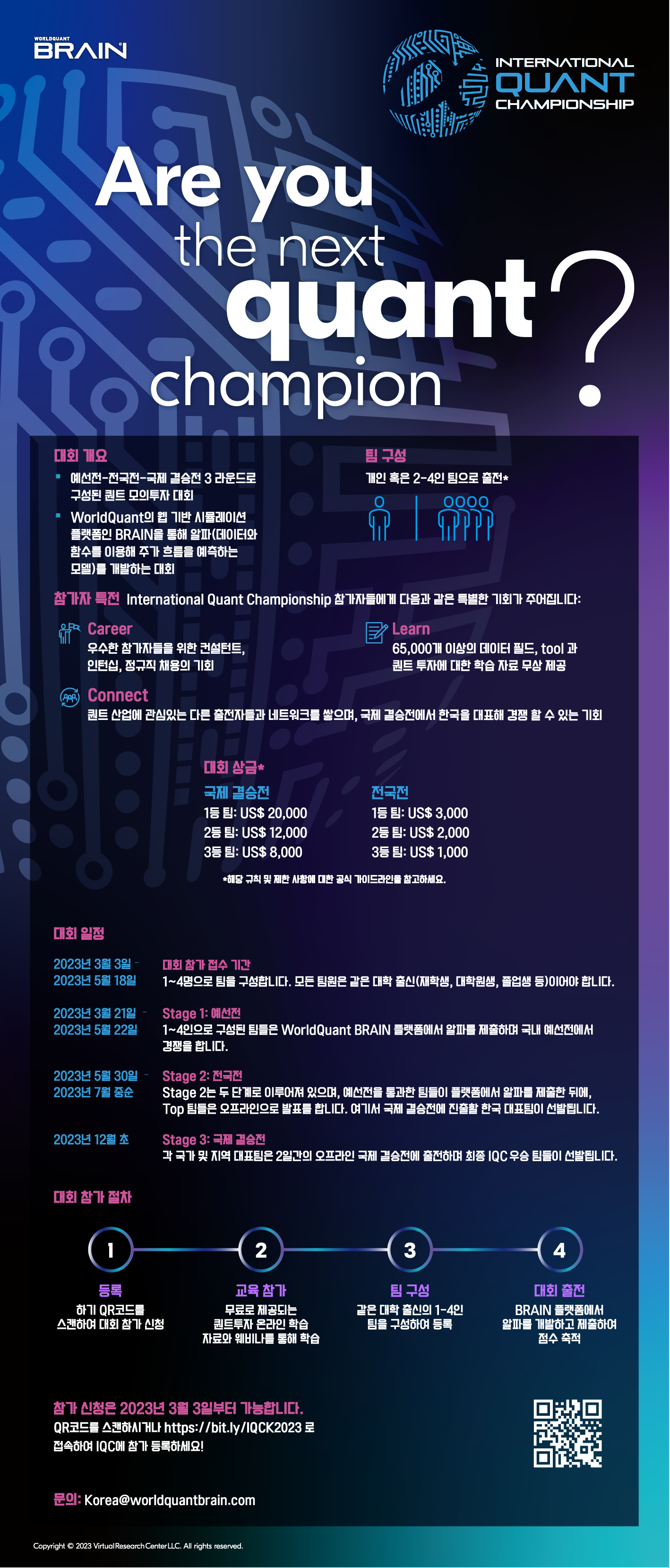 [WorldQuant] 2023 IQC (International Quant Championship) 대회 및 설명회 안내 ...