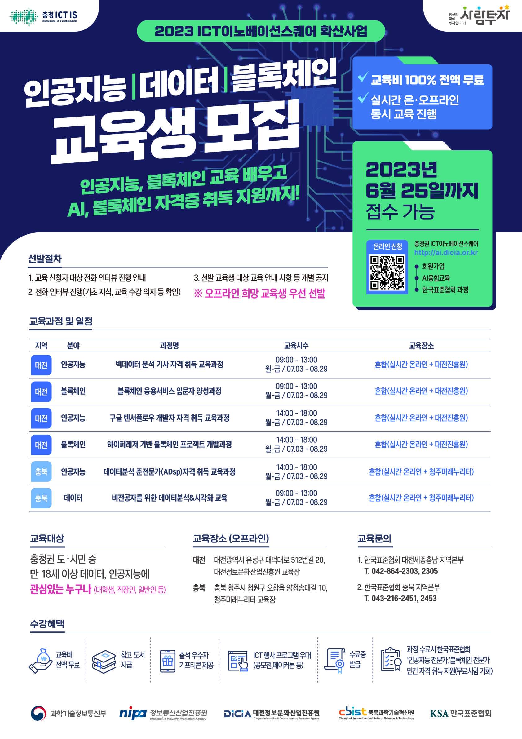 한국표준협회 충청권 Ict이노베이션 스퀘어 7월 교육과정 교육생 모집 공모전 대외활동 링커리어