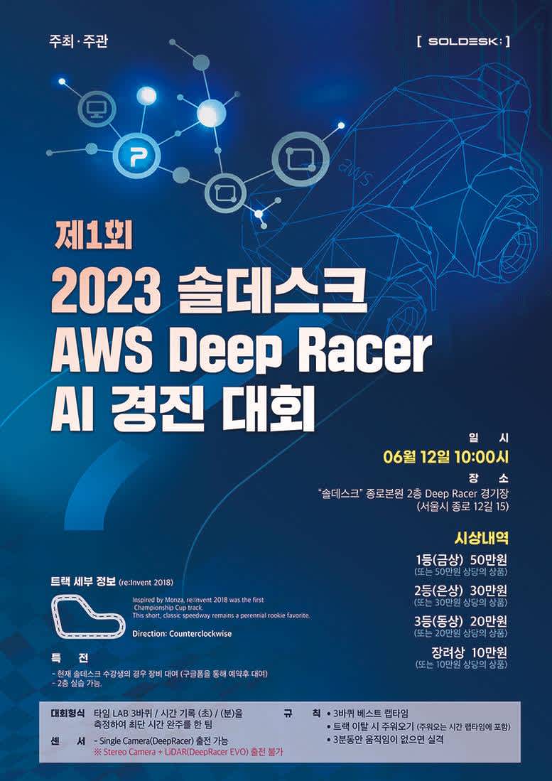 솔데스크 AWS Deep Racer AI 경진대회 | 공모전 대외활동-링커리어