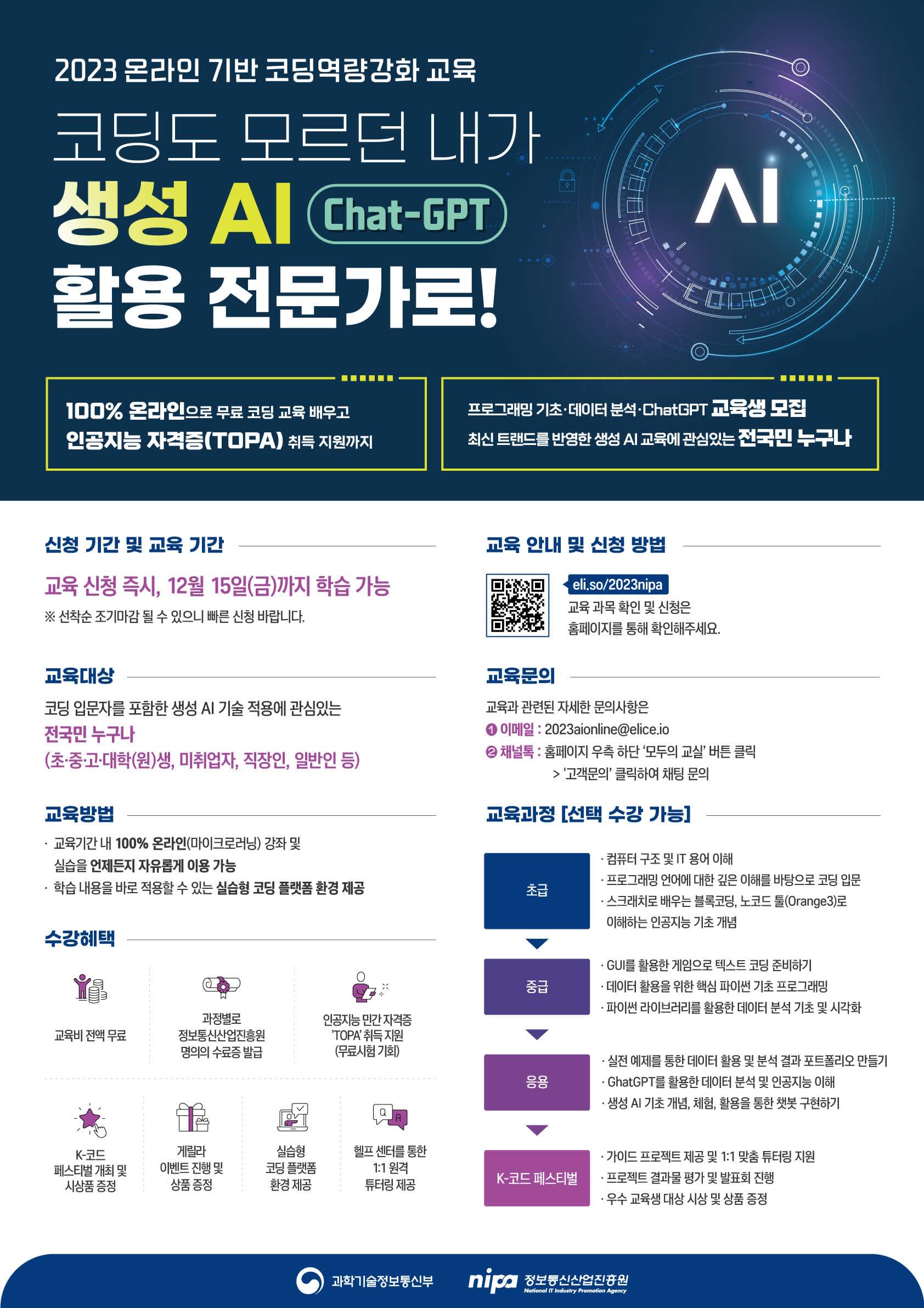 2023 AI · SW 온라인 기반 코딩 역량 강화 교육 | 공모전 대외활동-링커리어