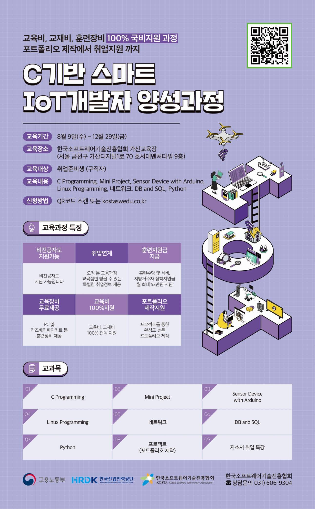 한국소프트웨어기술진흥협회 C기반 스마트 Iot 개발자 양성과정 공모전 대외활동 링커리어