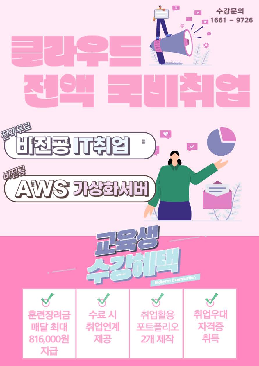 부산국비지원 Aws클라우드 운영관리 엔지니어 양성교육생 모집 취업연계과정 공모전 대외활동 링커리어