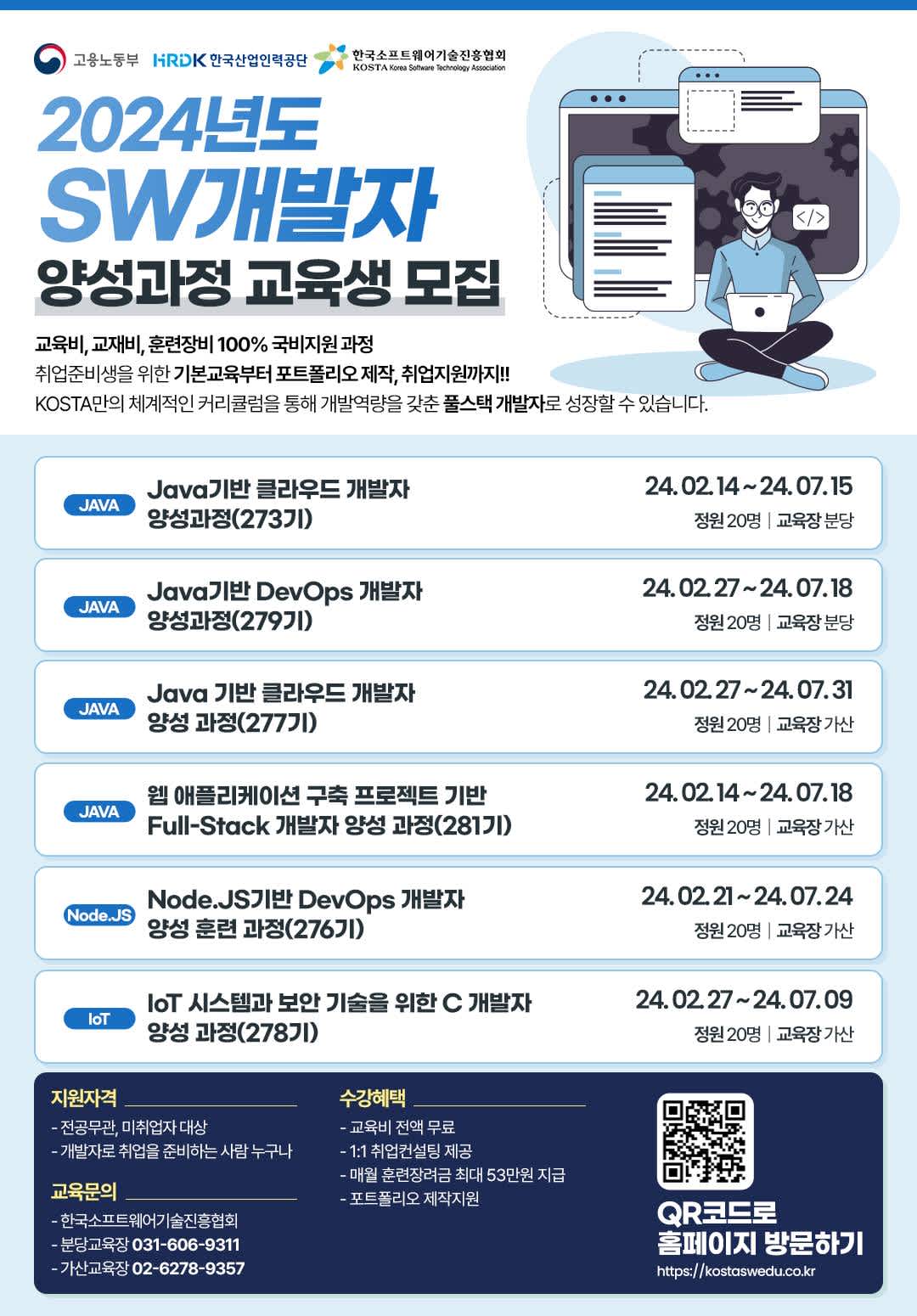 한국소프트웨어기술진흥협회 2024년도 실무프로젝트형 개발자 양성과정 교육생 모집 공모전 대외활동 링커리어