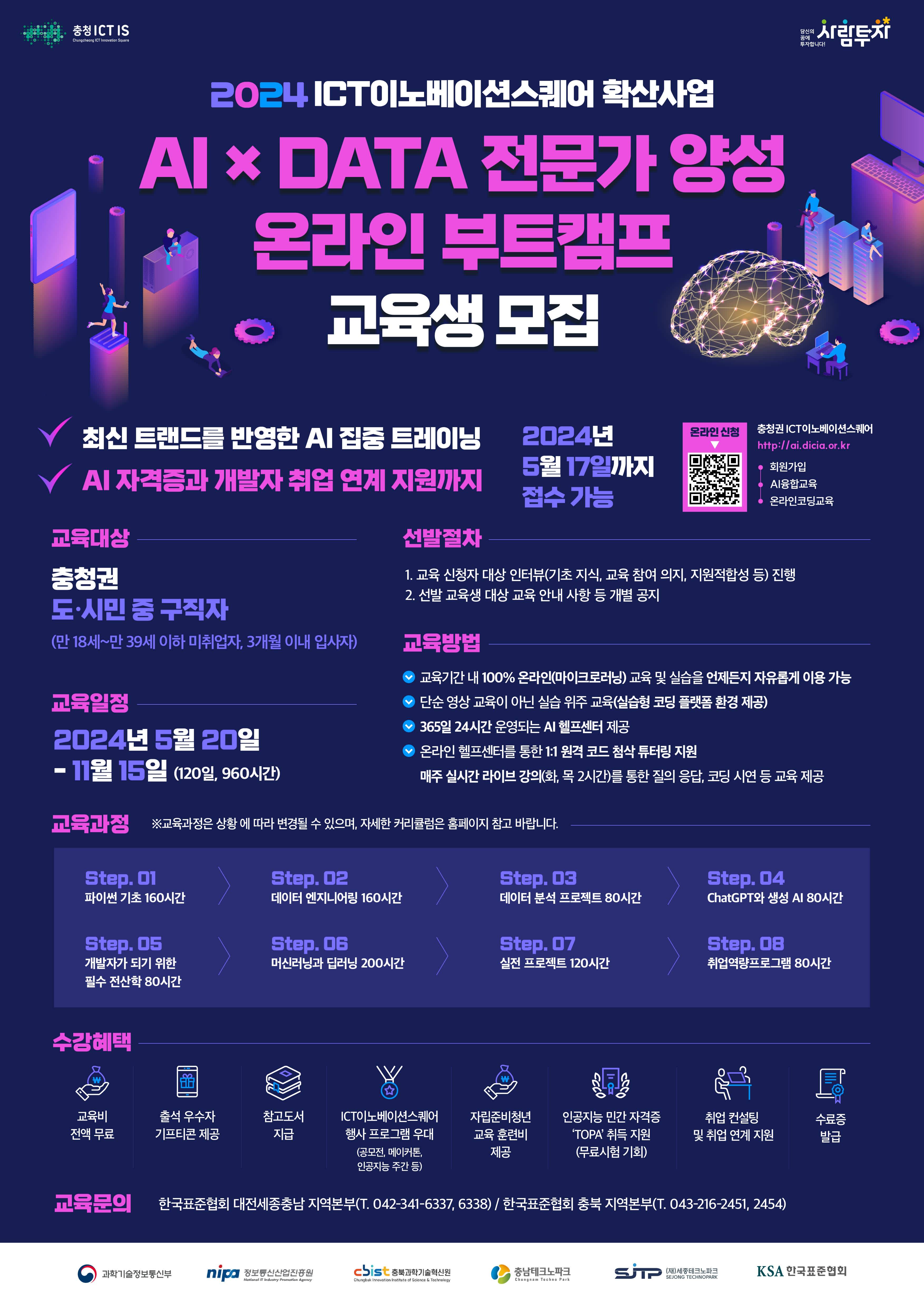 표준협회 Ai X Data 전문가 양성 온라인 부트캠프 교육생 모집 공모전 대외활동 링커리어