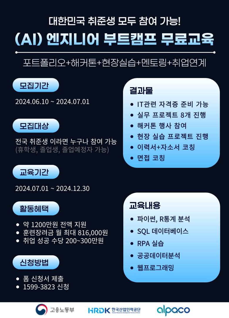 무료교육 파이썬 R통계 인공지능 Ai 온라인강의 부트캠프 인강 공모전 대외활동 링커리어