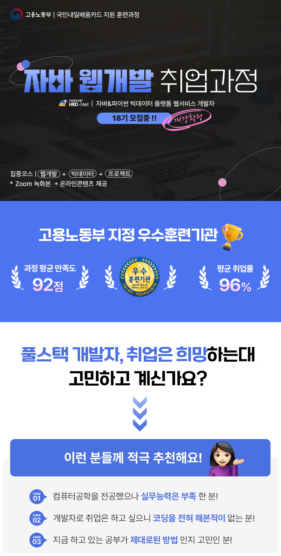 현직 개발자와 함께하는 Java 풀스택 웹개발 빅데이터 18기 공모전 대외활동 링커리어