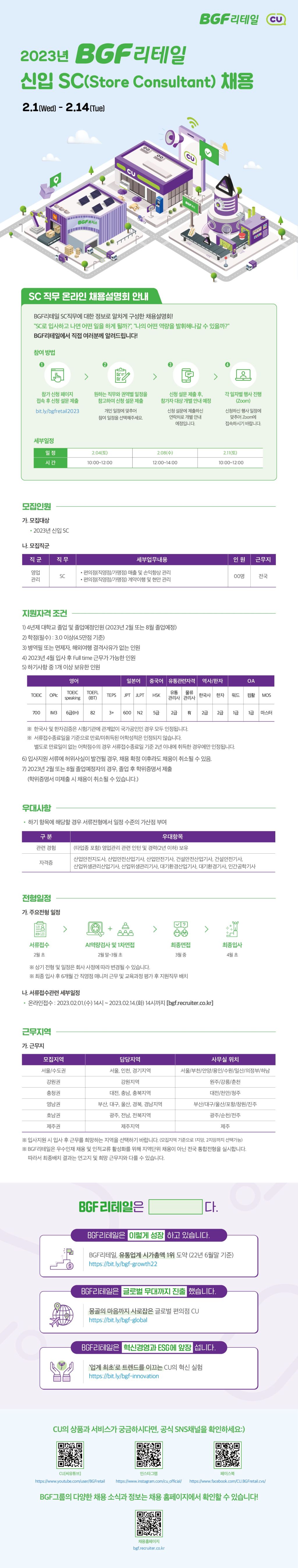 [BGF리테일] 신입 SC 채용 | 공모전 대외활동-링커리어
