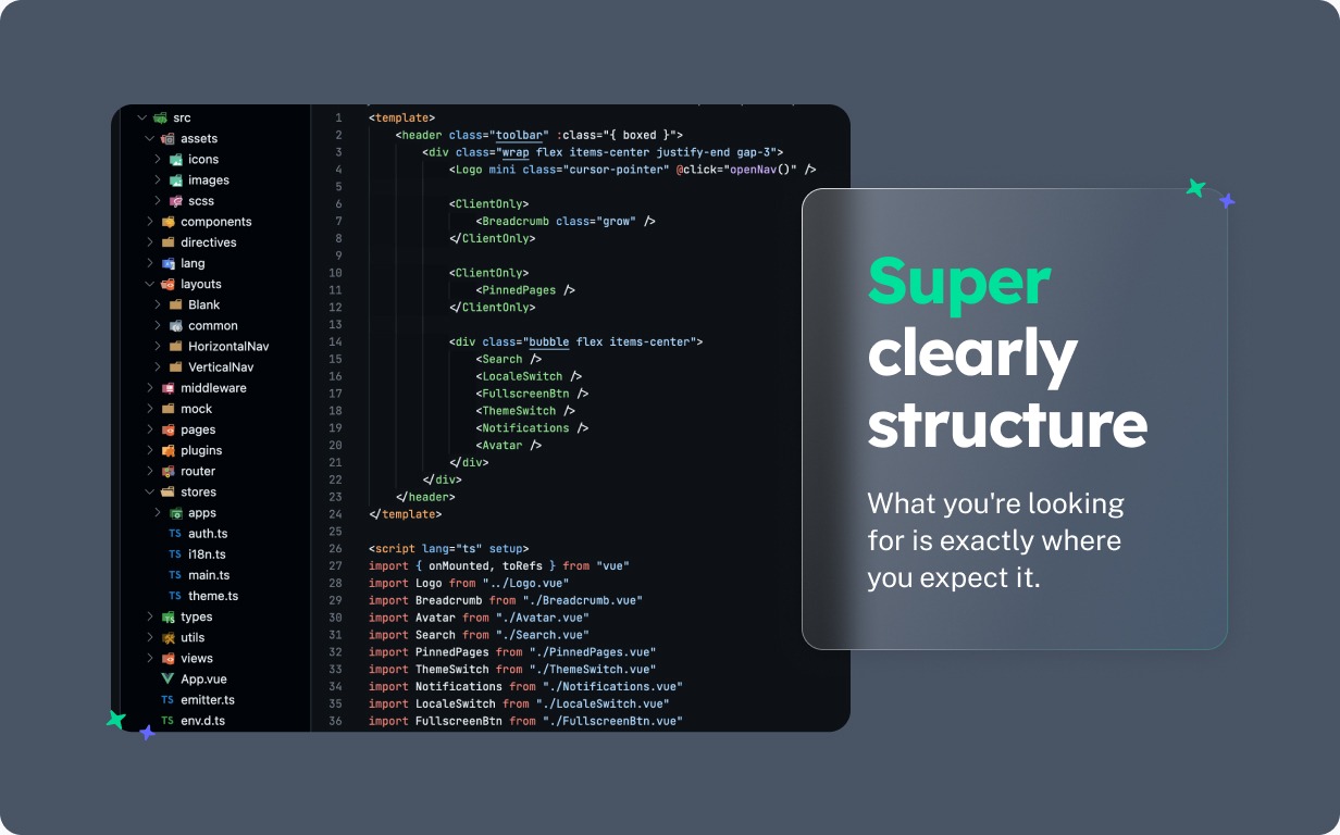 Pinx - Vuejs / Nuxt Tailwind + Naive Admin Dashboard Template - eThemePro