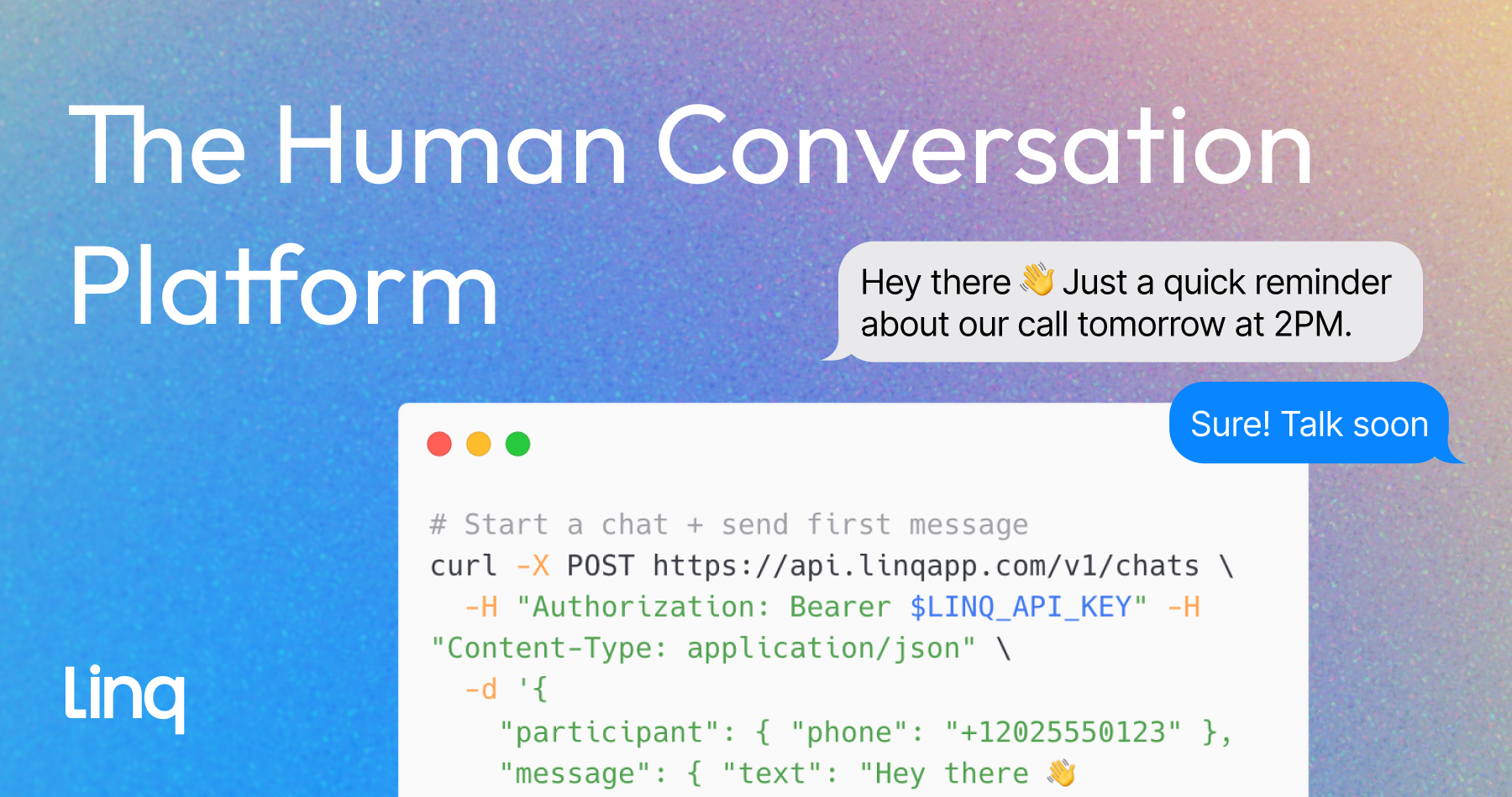 iMessage API – Send & Receive iMessages Programmatically | Linq Blue