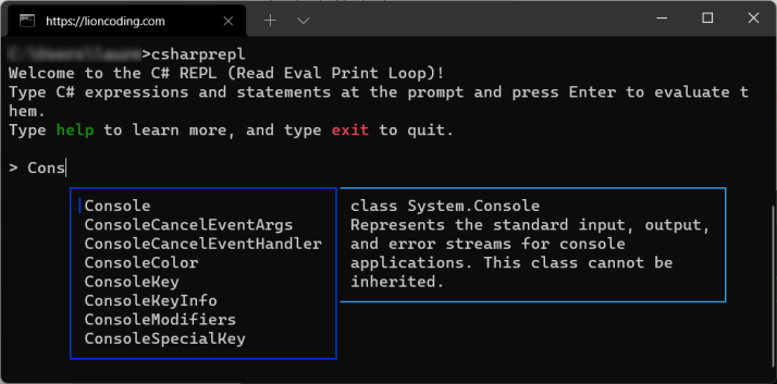 CsharpRepl, the magic command line C# REPL | Lioncoding - Tech Blog