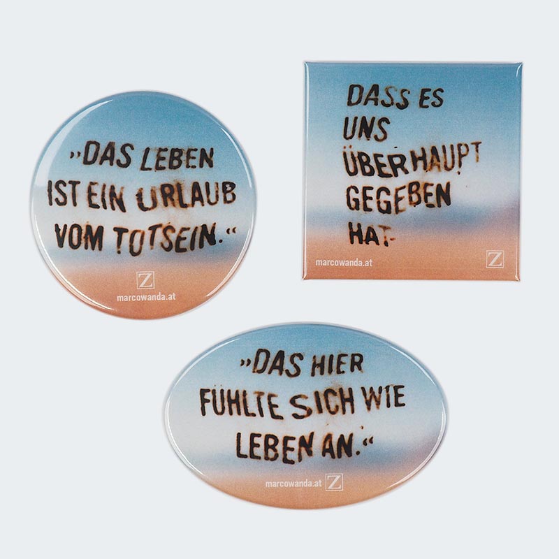 Dass es uns überhaupt gegeben hat – Kühlschrankmagnete | Marco Wanda ...