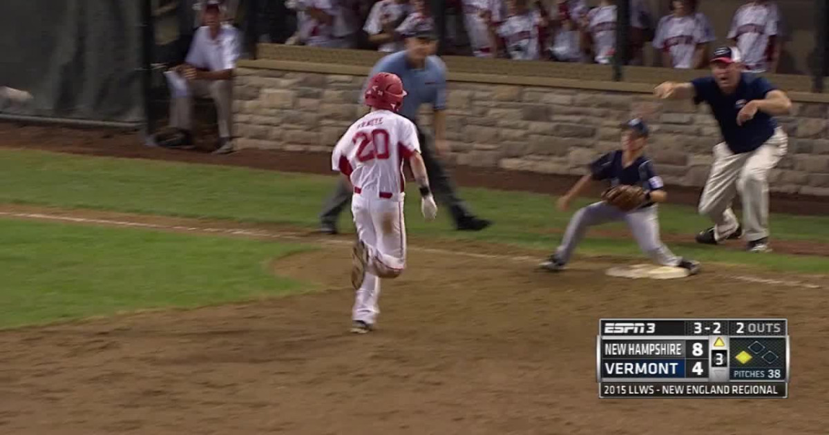 Michael Pratte lines run-scoring triple - LLB New England Regional - Little League