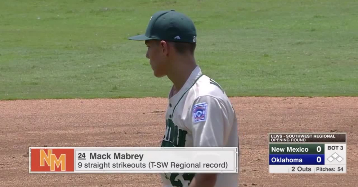 Mack Mabrey Ks Nine In Dominant Outing - Little League