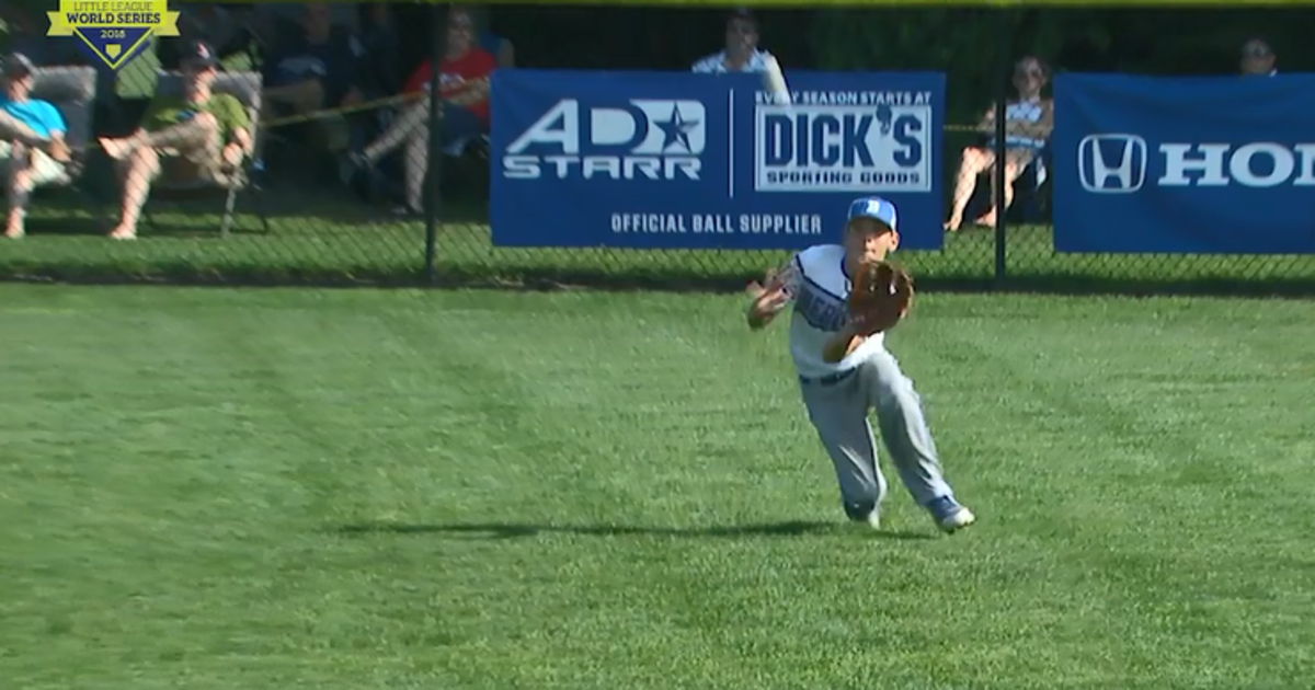 Lukas Loring's Nice Sliding Catch - Little League