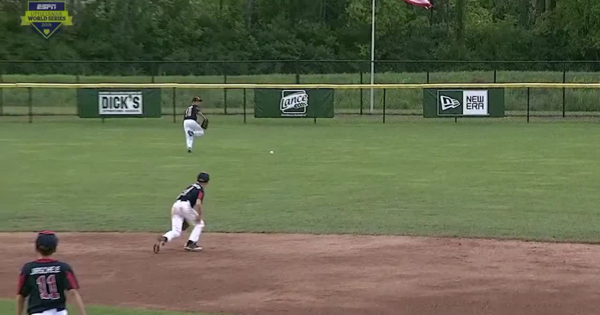 Ben Breunig Rips a Double Up the Middle - Little League