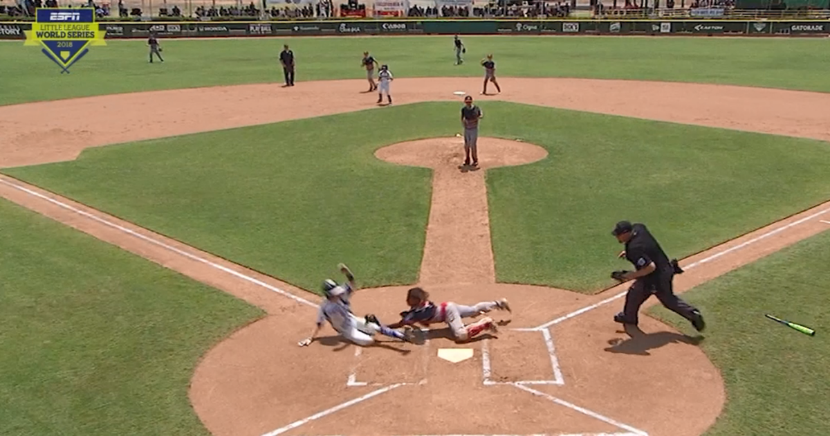 Caleb Anderson's Strong Throw To Home - Little League