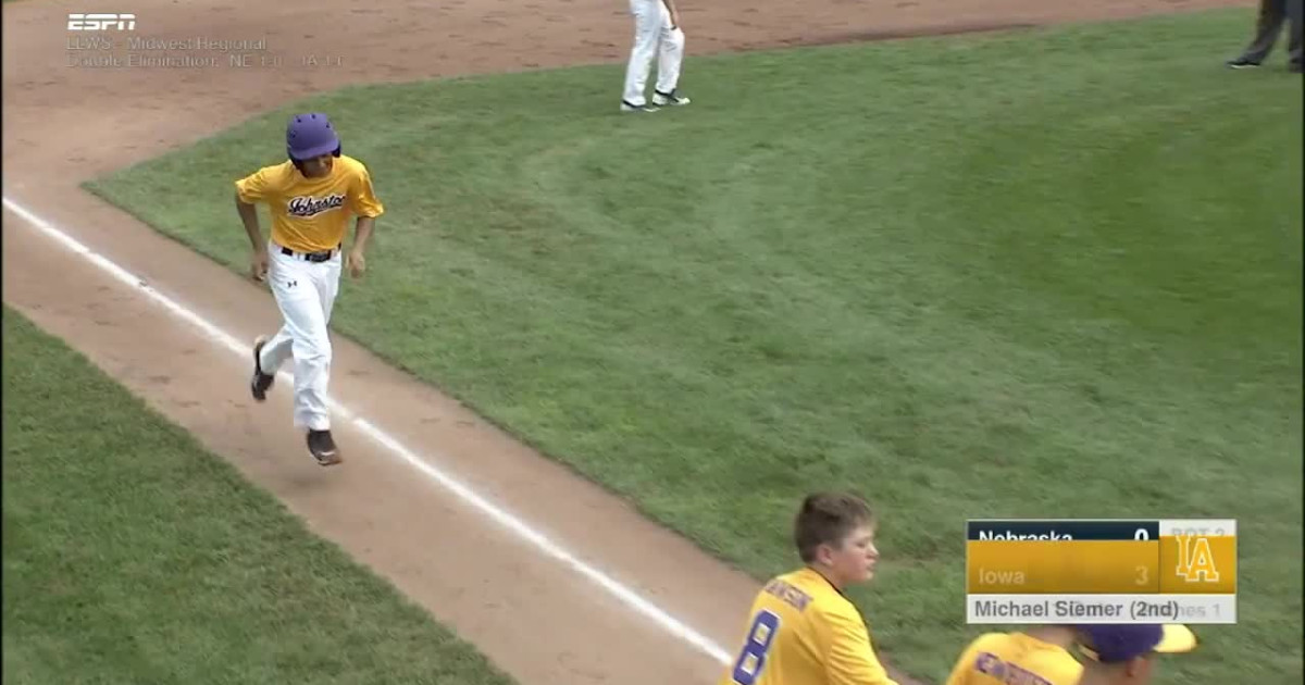 Iowa's Michael Siemer's Second Three-Run Homer - Little League