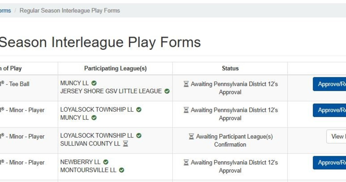 Reviewing Interleague Play Requests Using the Little League® Data ...
