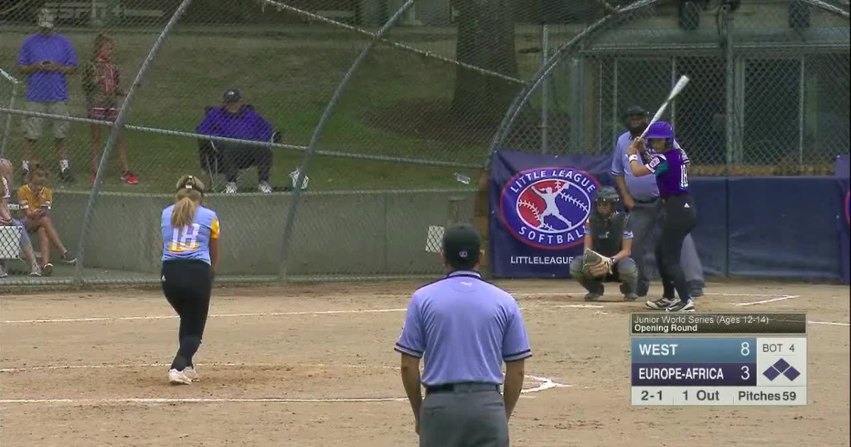 Devin Bowman Throws Home For The Out At The Plate - Little League
