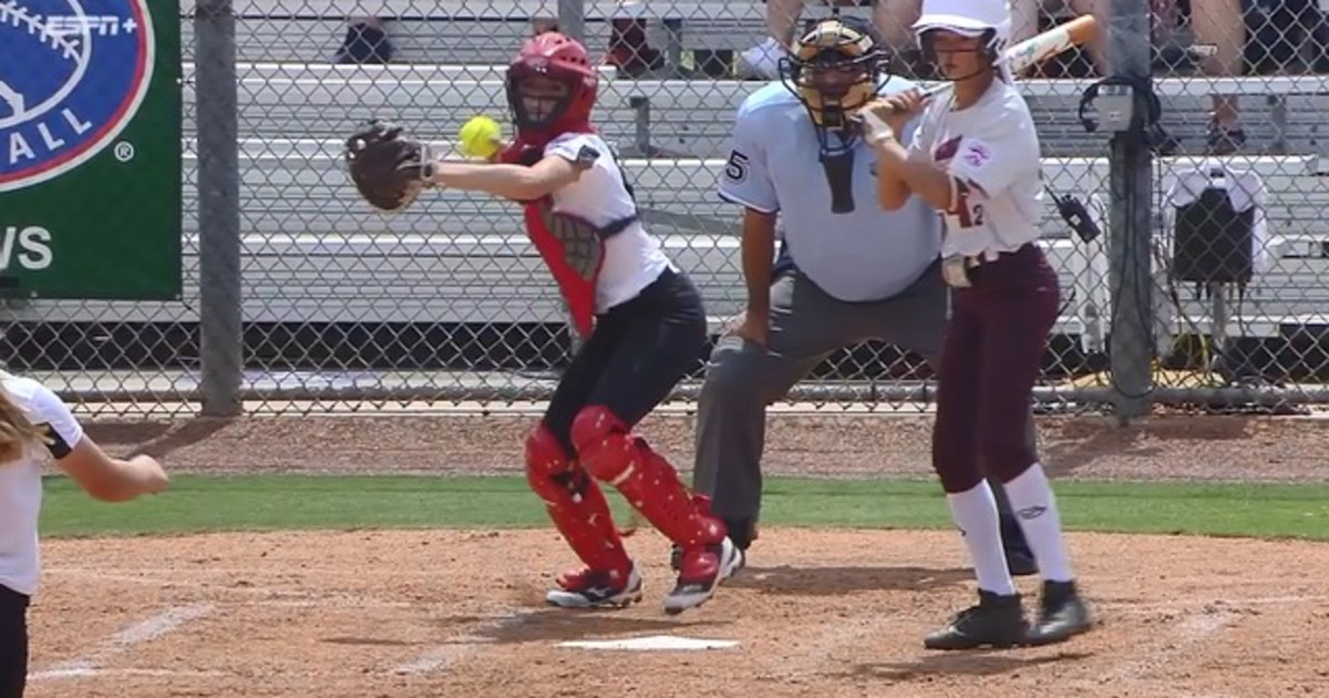 Kayli Ali Throws Out Potential Base Stealer - Little League