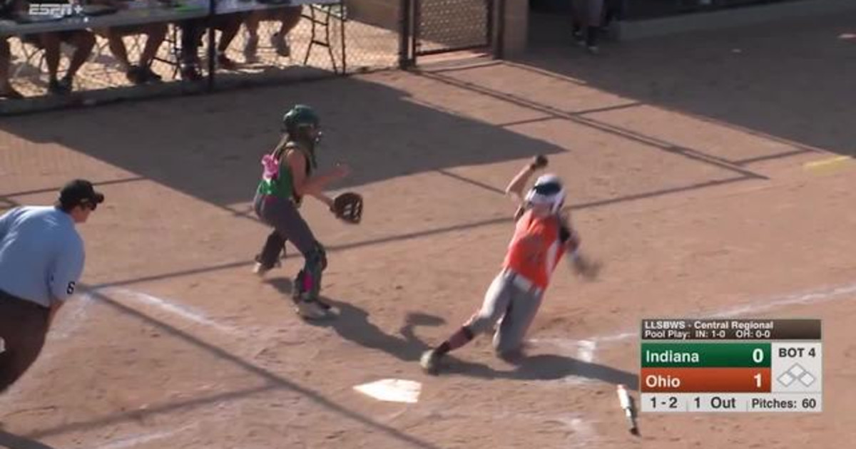Ashlee Spence Hits An Inside-The-Park Home Run - Little League