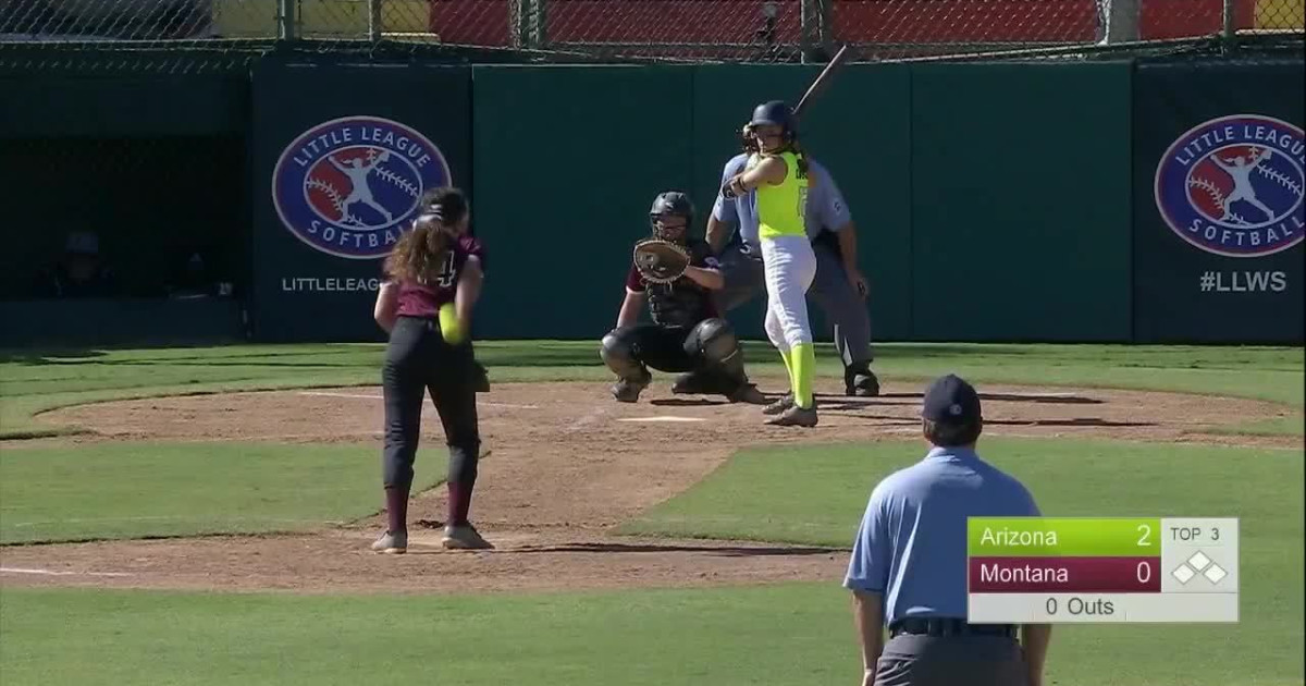 Brooke Schaffer's Backhand Grab And Throw - Little League