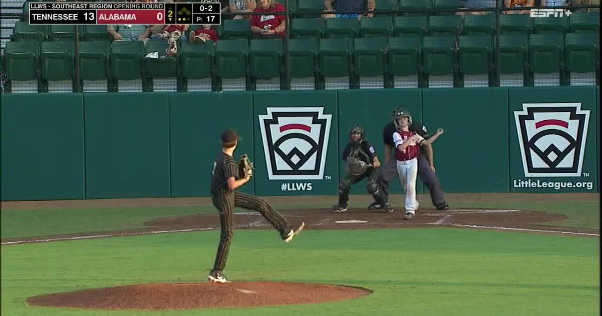 Nolan Brown strikes out the side - Little League