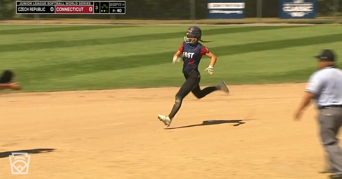 Madyson Bull's excellent triple - Little League