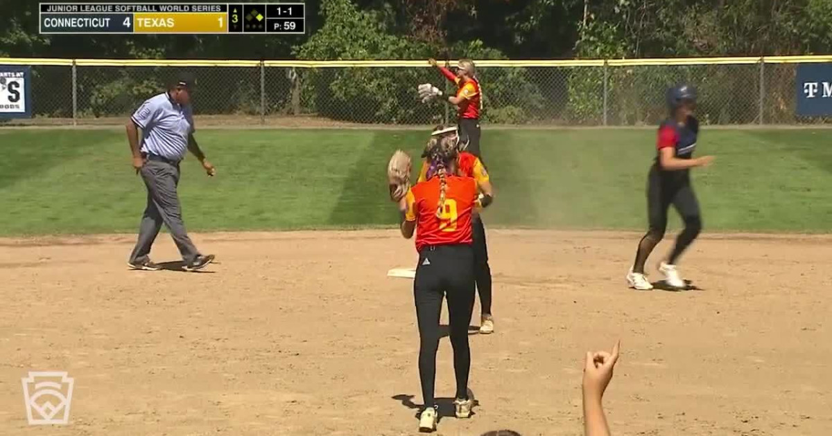 Ellie Brown Catches Runner Stealing - Little League