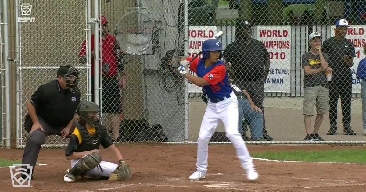 Robert Grano hits a two-run double. - Little League