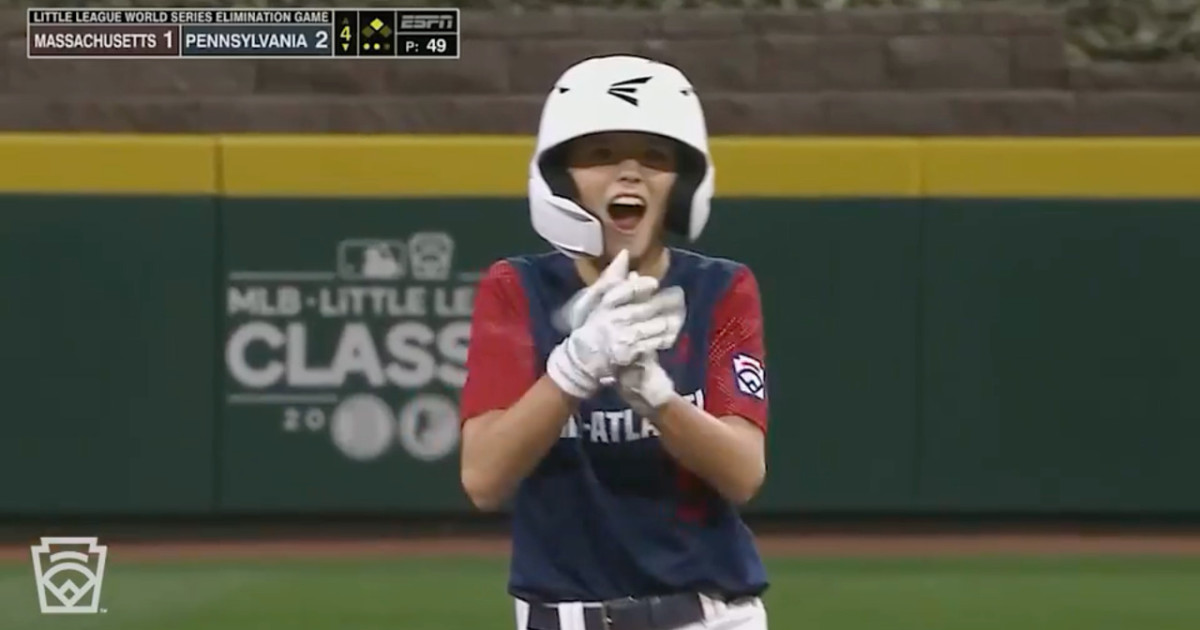 Easton Metzger hits RBI double - Little League