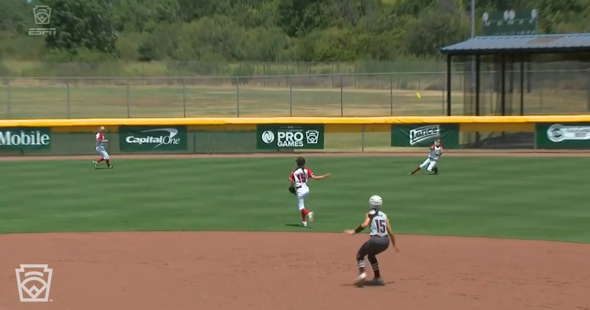 Victoria Vaughn's sliding catch in right - Little League