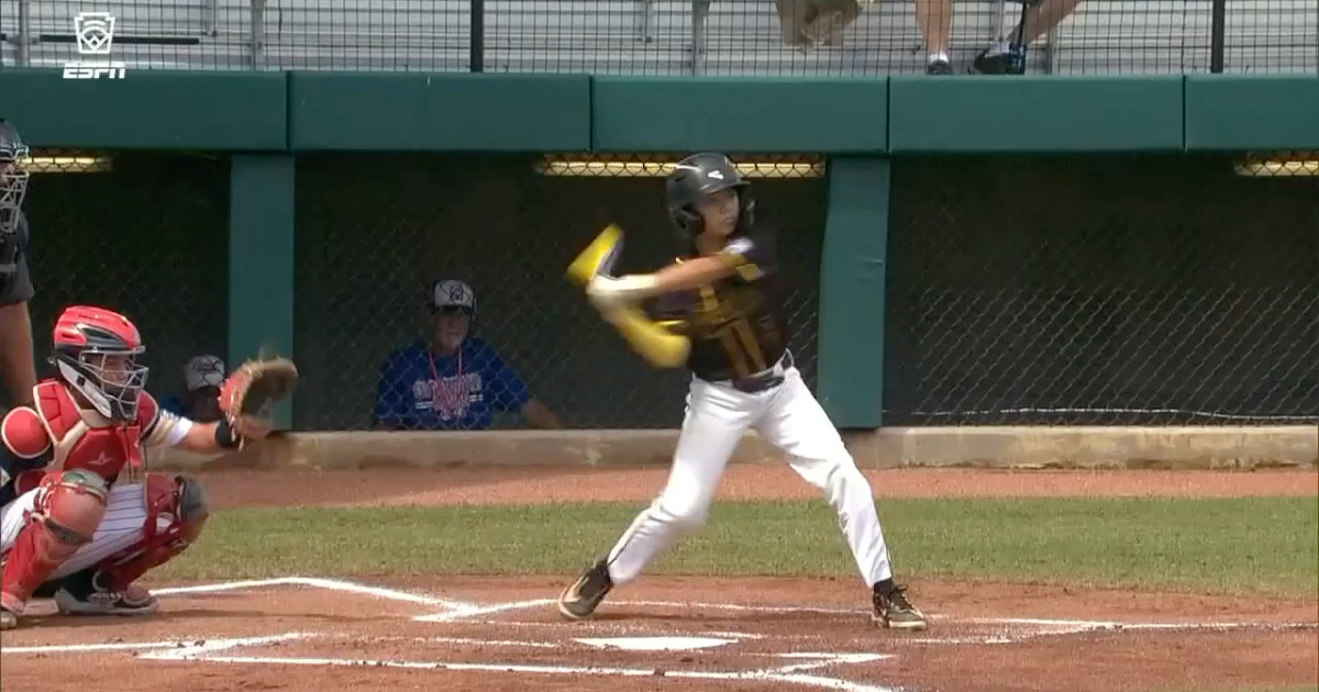 Carson Vega hits an RBI double - Little League