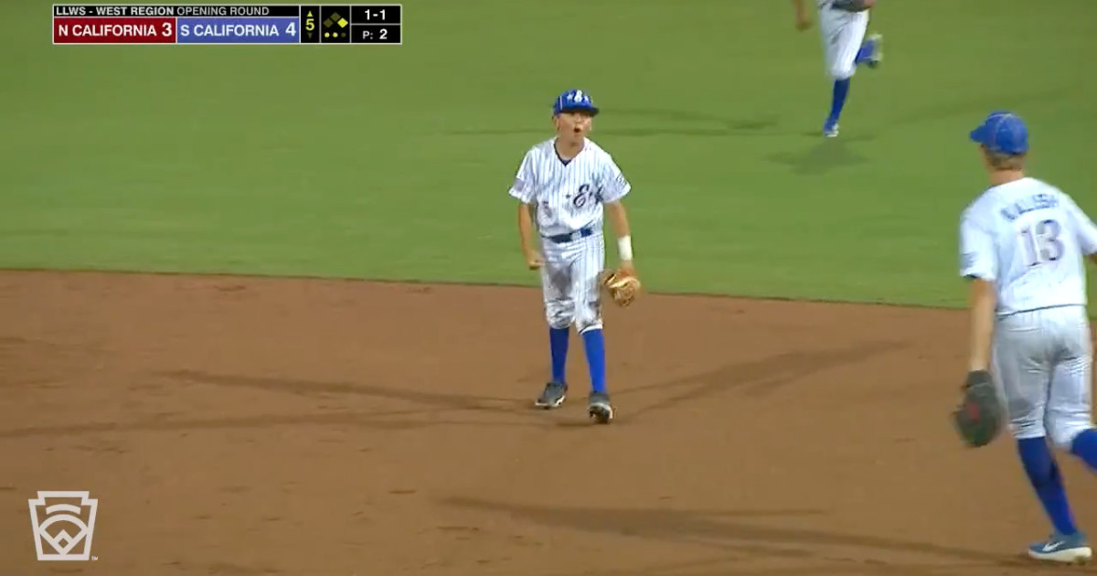 Colby Lee's diving catch at second - Little League