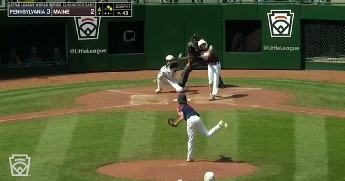 Mason Amergian's game-tying RBI single - Little League