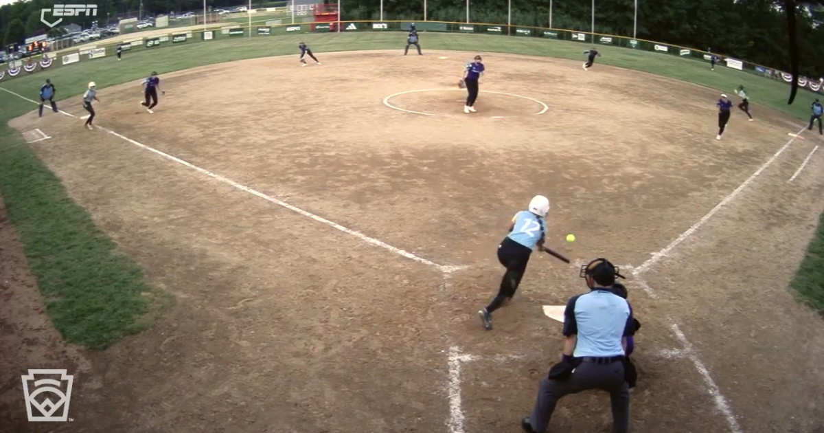 Hunter Jackson lays down a bunt - Little League
