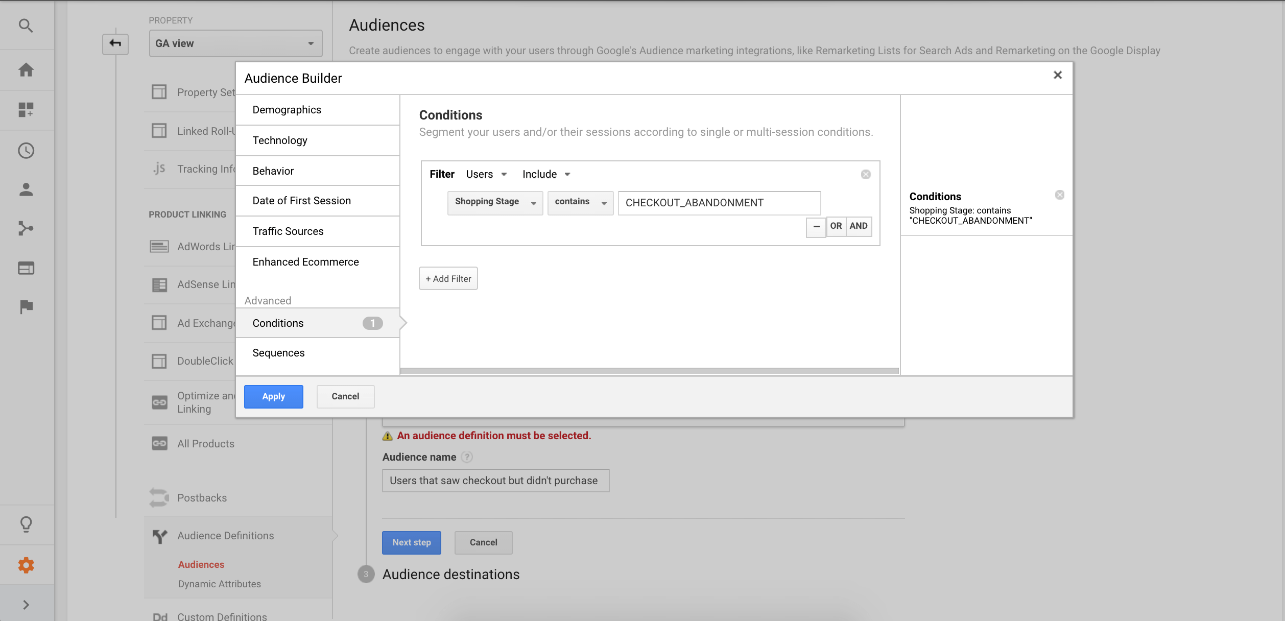 How to improve AdWords retargeting using ecommerce checkout steps