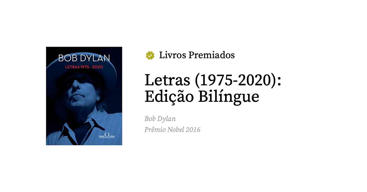 Livros Premiados · Letras (1975-2020): Edição bilíngue