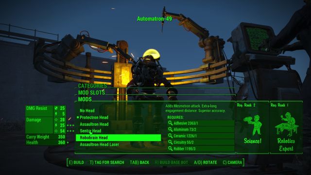 Fallout 4 Automatron robot crafting guide – GameSkinny