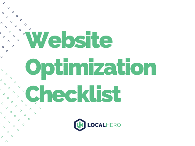 Website Optimization Checklist | ILocalHero