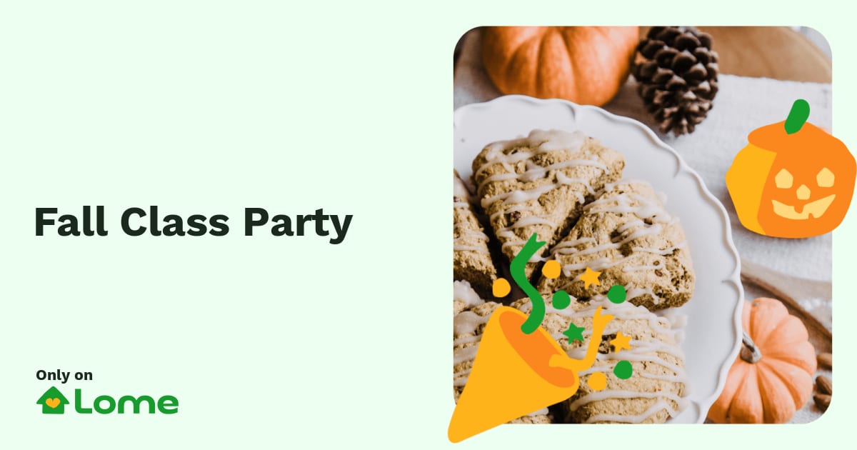 Fall Class Party | Room Parent Sign Ups and Invitation Themes on Lome