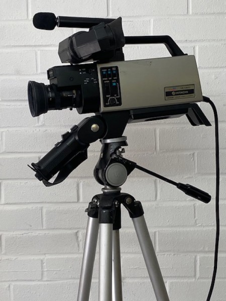 Non Practical 1980's Hitachi Film Camera With Tripod (Model no VK-C800E) | 20th Century Props