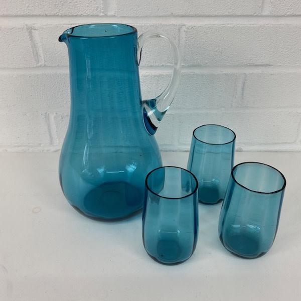 Whitefriar's Blue Water Glass | 20th Century Props