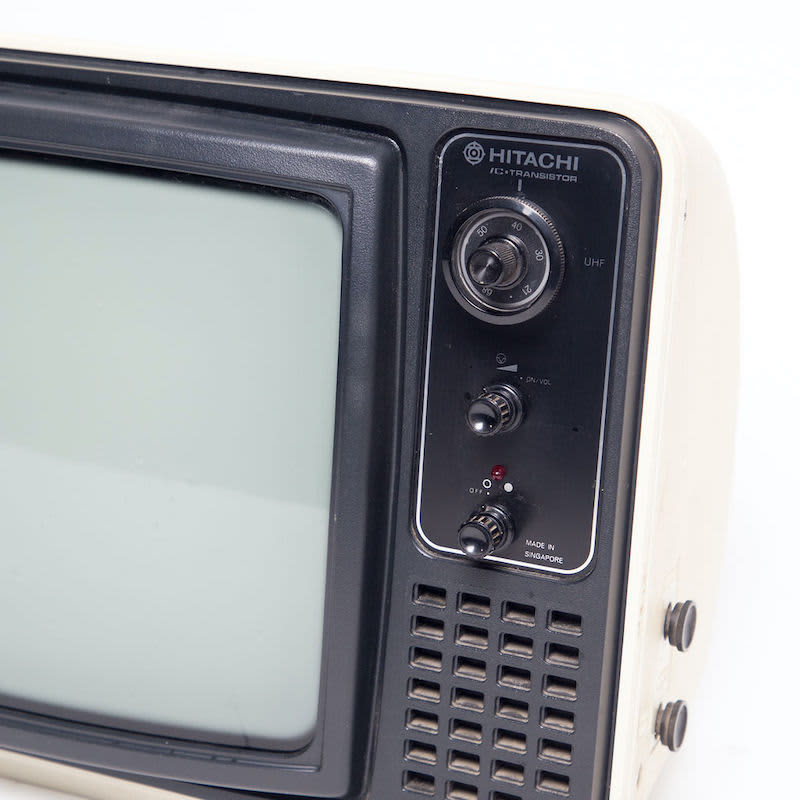 Non Practical Vintage Hitachi C-Transistor TV | LONDON PROP HIRE