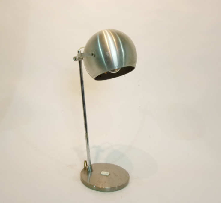 Metallic Vintage Spherical Desk Lamp | 20th Century Props