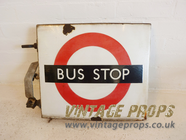 Enamel Bus Stop Sign | LONDON PROP HIRE