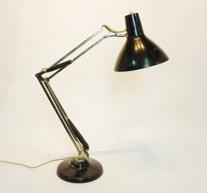 Black Angle Poise Desk Lamp (Working) | LONDON PROP HIRE