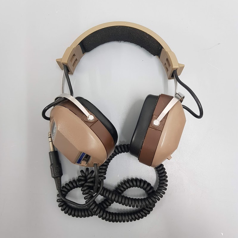 Tan & Brown Retro Headphones | 20th Century Props