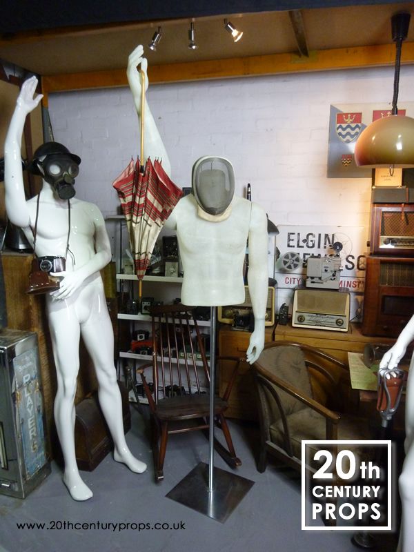 Male Fibreglass Mannequin Torso With Arms On Stand | 20th Century Props